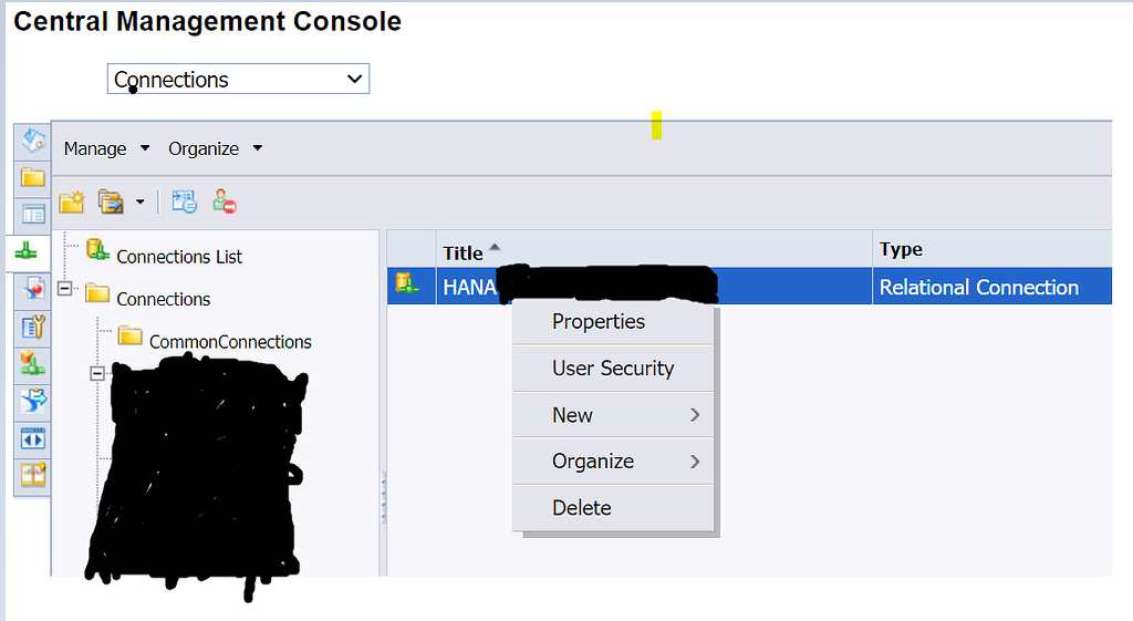 Edit Relational Connection In Cmc Cmc Businessobjects Board