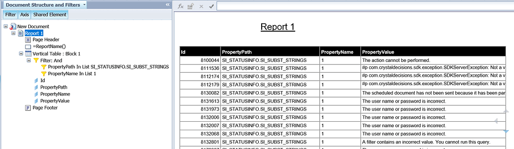 WebI on BI platform CMS system database - Get Webi Report Error - webintelligence ...