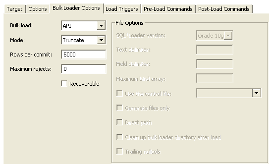 Bulk load with Oracle API and column order - job design ...