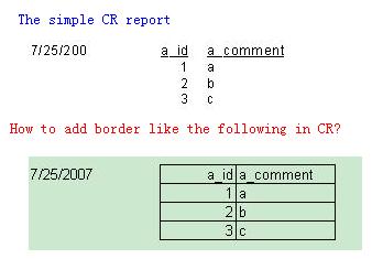 How to add table border in CR? - crystal reports - BusinessObjects Board