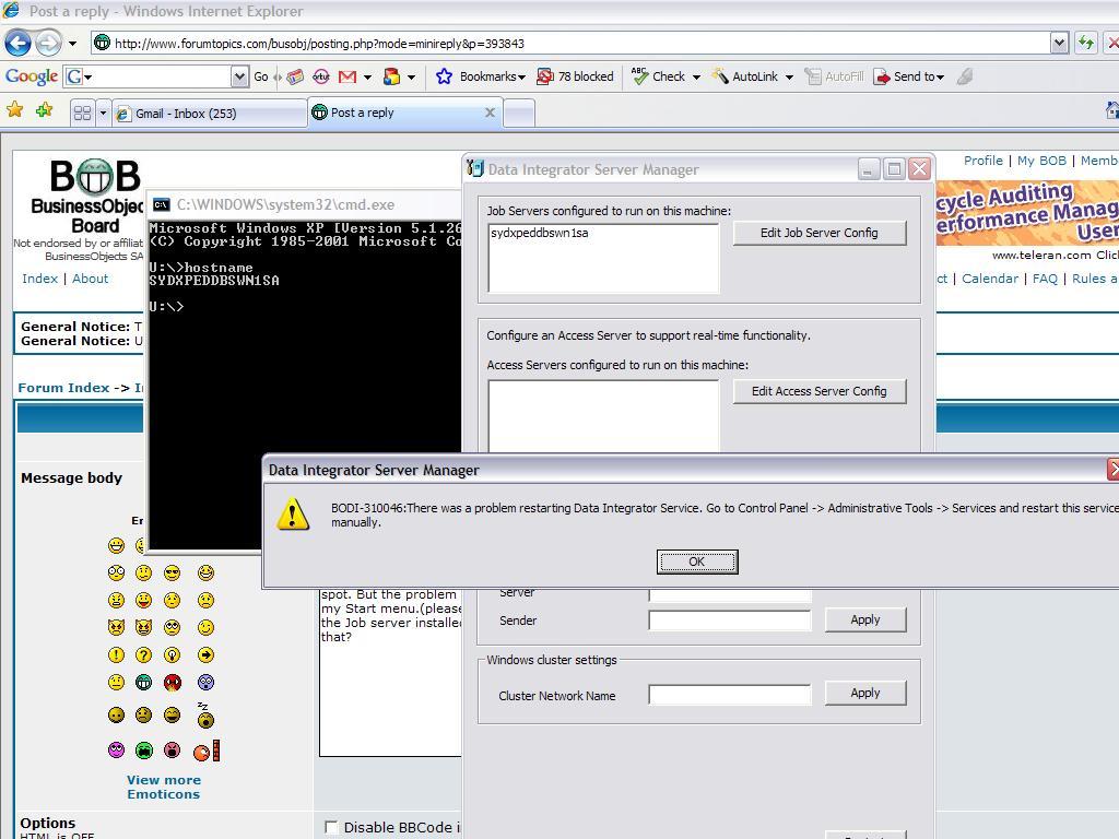 Local install and Job server?? - administration - BusinessObjects Board