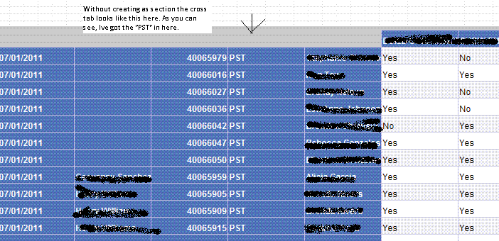 Using detail of a dimension as crosstab section master - webintelligence - BusinessObjects Board