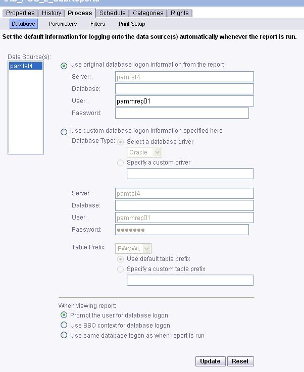 How To Supress The Prompt Of Database User Id Password Crystal Reports Businessobjects Board
