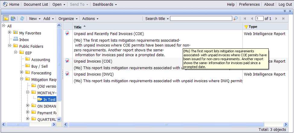 Any way to make document descriptions wrap in InfoView? - webintelligence - BusinessObjects Board