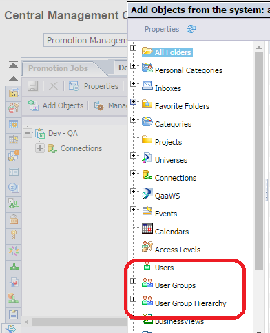 What about user and groups when importing a biar - CMC - BusinessObjects Board