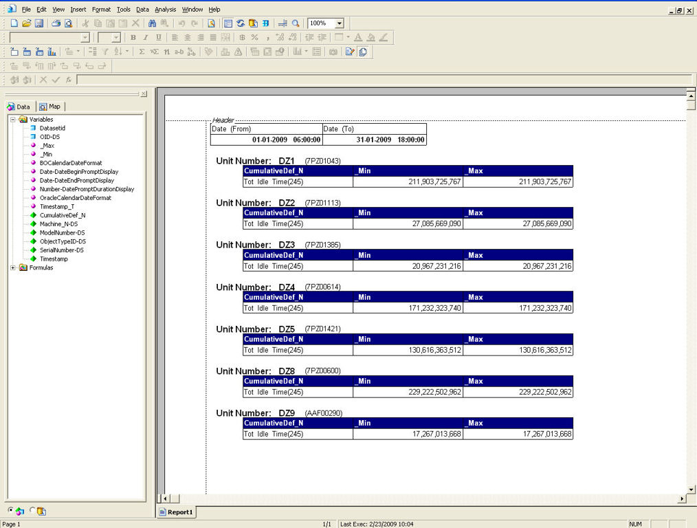 Min() and Max() - Display: HELP - desktopintelligence - BusinessObjects Board