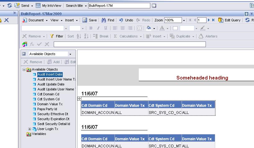 Blank columns. - webintelligence - BusinessObjects Board