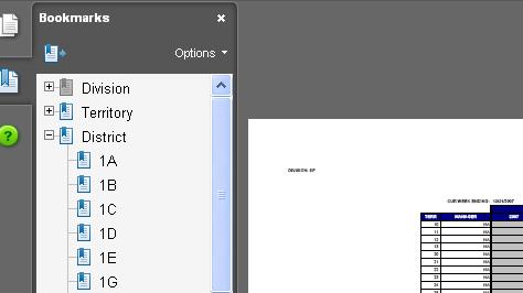 Save as PDF, naming bookmarks after sections - desktopintelligence - BusinessObjects Board