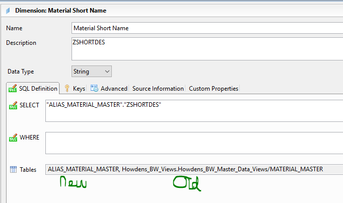 A way to quickly change 'Table' reference of IDT objects? - building semantic layer ...