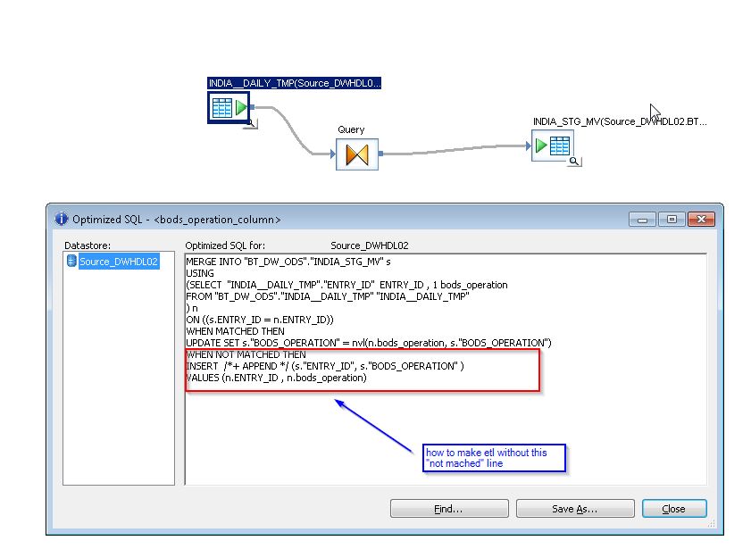 How to make only update operation - job design - BusinessObjects Board