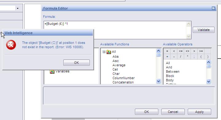 Interactive viewer - £ character non recognition - webintelligence - BusinessObjects Board