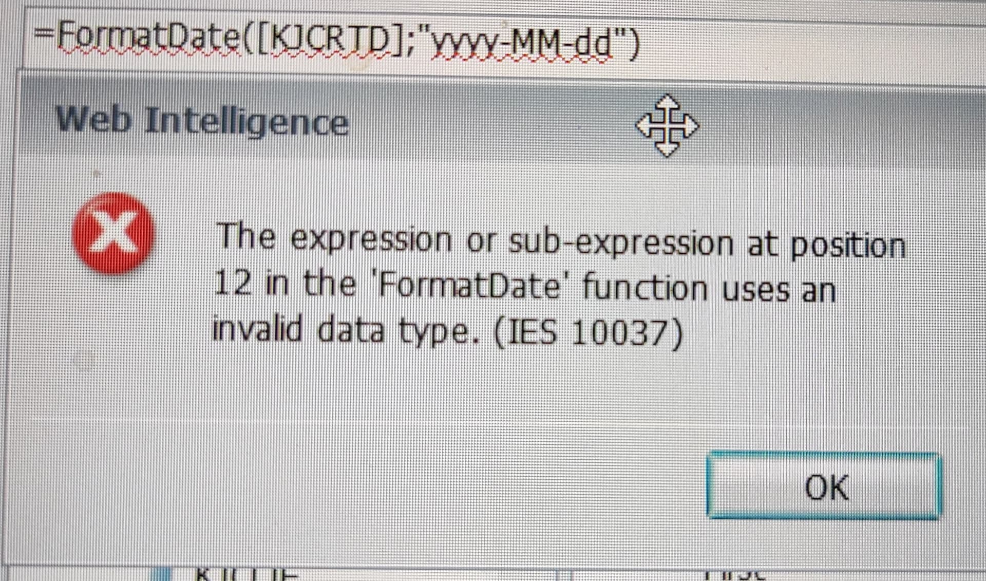 Date Format With Add Text Webintelligence BusinessObjects Board